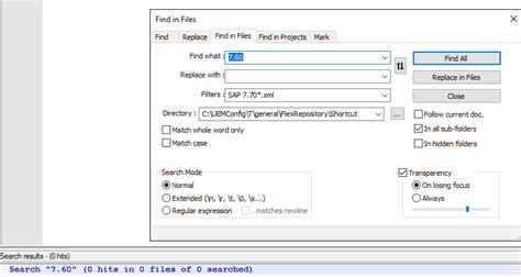 Allow Blanks As A Filter Criteria In The Find In Files Dialogue · Issue 11155 · Notepad Plus