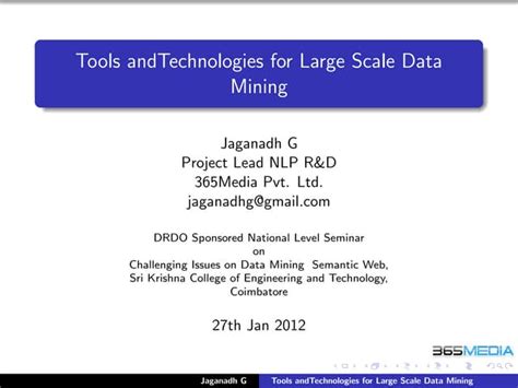 Tools Andtechnologies For Large Scale Data Mining Pdf Social