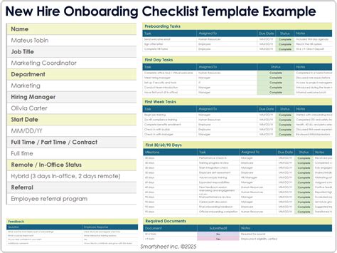 New Employee Orientation Checklist Sample