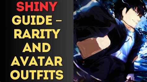 Anime Vanguards Shiny Guide Rarity And Avatar Outfits Youtube
