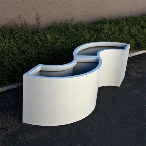 Curved Planter Box Indoor Outdoor Segmented Modular Style