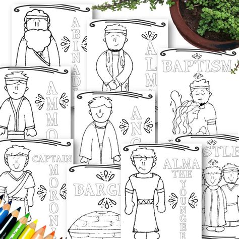 Book Of Mormon Coloring Pages 27 Pages Instant Download Etsy