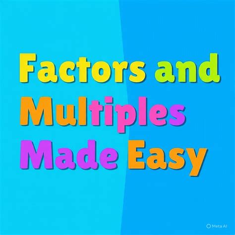 The Ultimate Guide To Math Factors And Multiples Explained Simple