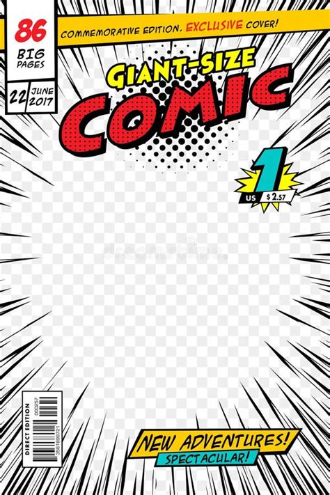 Comic Book Cover Vector Art With Style Cartoon Stock Vector Illustration Of Magazine Effect