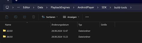 Sdk Build Tools Version Issue For Android Api In Unity 2022344f1lts