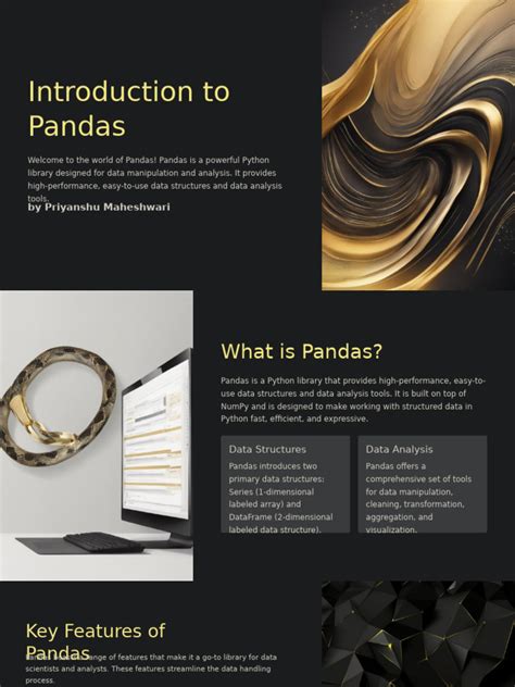 Introduction To Pandas Pptx 20240912 143817 0000 Pdf