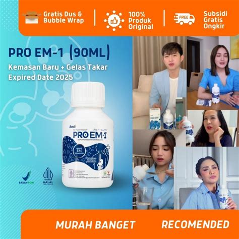 Jual Probiotik Pro Em 1 Murah Original Botol Kecil 90ml Ed 2025 Bpomm And Halal Shopee