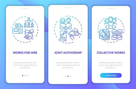 Conceptual Onboarding Screen Of Mobile App Page Highlighting Copyright Laws Special Rules Vector