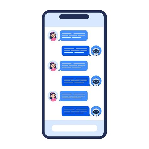Chatbot Concept Featuring Conversation Between Human And Robot On Smartphone Screen