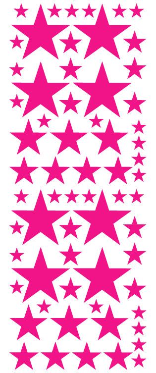 Hot Pink Star Wall Decal Star Wall Sticker Whimsidecals