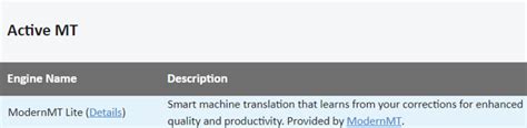 Matecats Default Machine Translation Engine