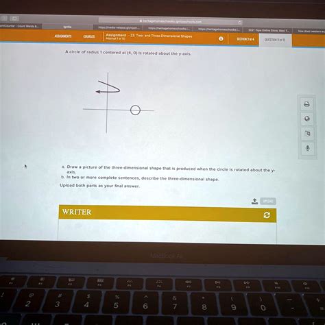 solved a draw a picture of the three dimensional shape that is