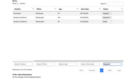 Javascript Datatable Search Is Not Working On List Type Of Column