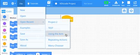 Opening A Vexcode Iq Blocks Project On Windows Vex Library