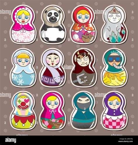 cartoon Russian stickers Stock Vector Image & Art - Alamy