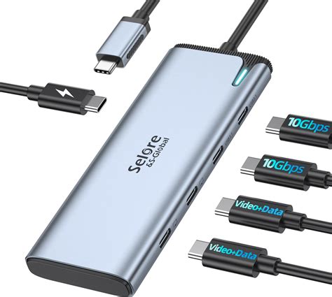 Usbc To Usbc Hub Lionwei Usb C Splitter With Dual Type C Video Output 4k60hz