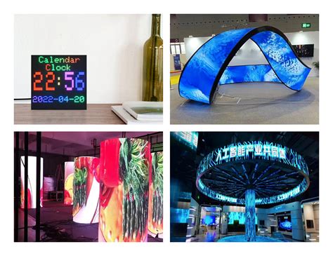 Flexible Rgb Full Color Led Matrix Panel 3mm Pitch 64x64 Pixels Adjustable Brightness And