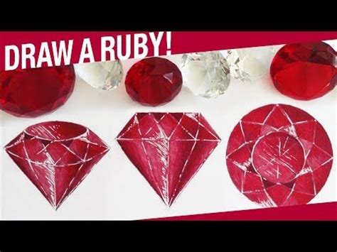 How To Draw A Ruby Draw Gems YouTube Drawings Ruby Step By Step Drawing