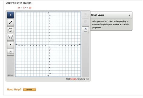 graph the given equation 2x−5y 30 graph layers after