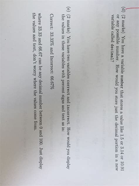solved d 2 marks you have a variable number that stores