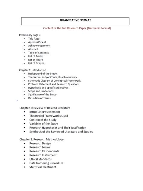 Quantitative Format Pdf