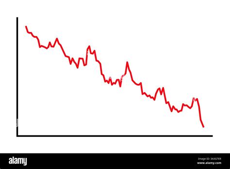 Downward Trend Schematic Chart Declining Red Line Graph Depicting A