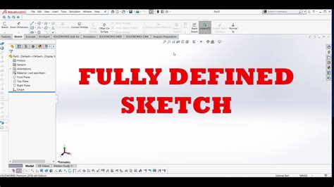 Solidworks Beginners Tutorial Fully Defined Sketch In Hindi YouTube
