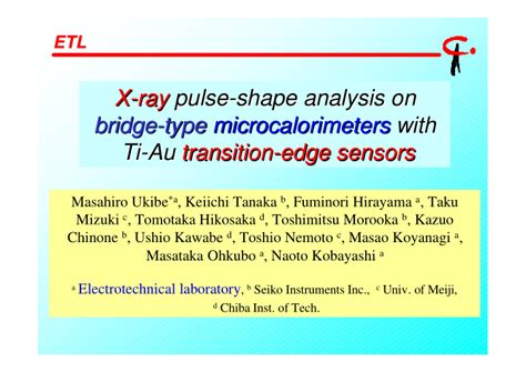 [ppt] X Ray Pulse Shape Analysis On Pulse Shape Analysis On X Ray