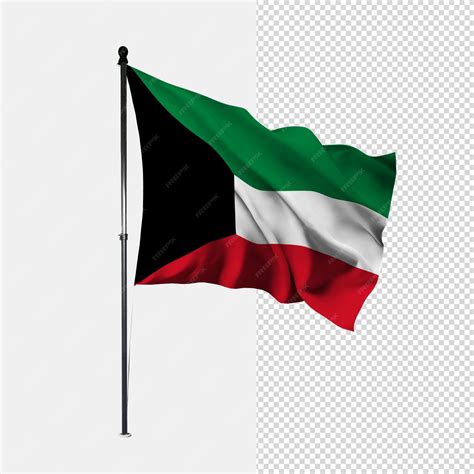 Premium Psd Kuwait Flag