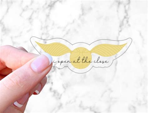 Clear I Open At The Close Harry Potter Snitch Sticker Old Simply