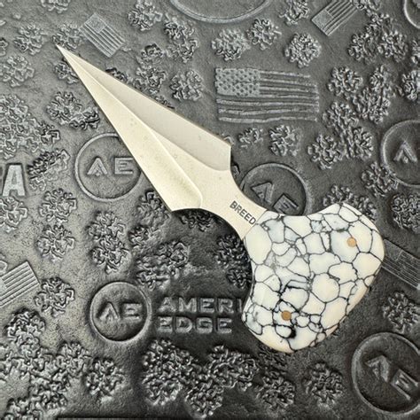 Kim Breed Custom Push Dagger White Turquoise Handle Nitro V Blade American Edge Knives Kim Breed Custom Push Dagger White Turquoise Handle Nitro V Blade American Edge Knives