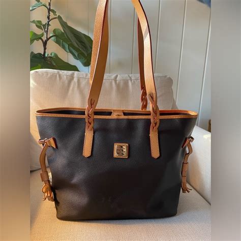 Dooney And Bourke Bags Dooney Bourke Eva Bailey Large Pebble Leather Tote Black Poshmark