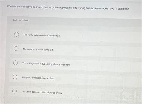 Solved What Do The Deductive Approach And Inductive Approach