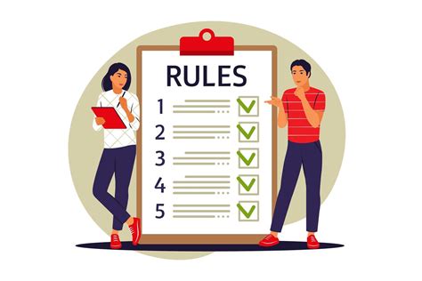 People Studying List Of Rules Making Checklist Reading Guidance