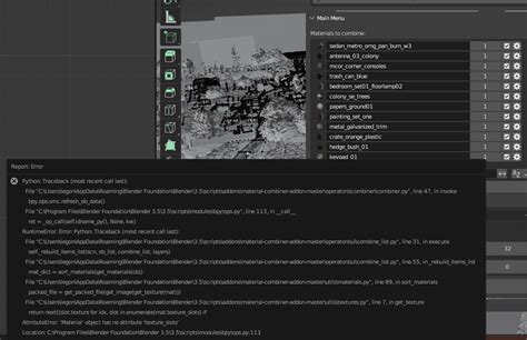 Error When Clicking On Update Material List And Save Atlas To Buttons Issue Grim