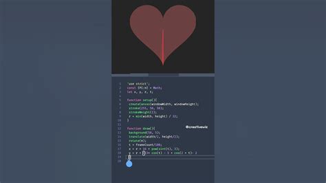 Heart Animation In P5js Coding Status Coding Javascript