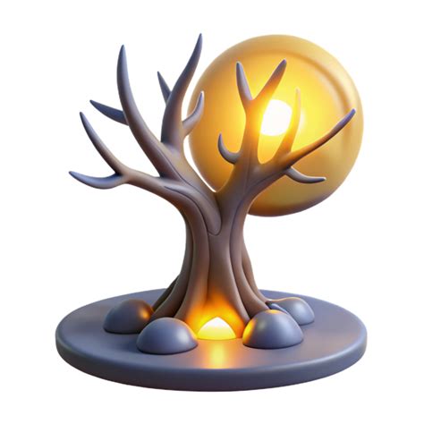 Magnificent Rustic Glowing Tree 3d Render Professional 56283121 Png