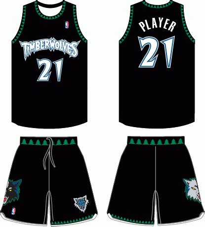 Minnesota Timberwolves Alternate Uniform 1999 2008