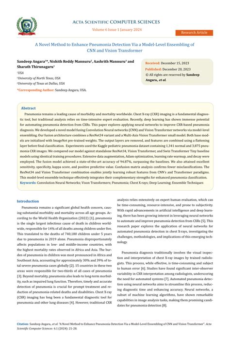 Pdf A Novel Method To Enhance Pneumonia Detection Via A Model Level Ensembling Of Cnn And