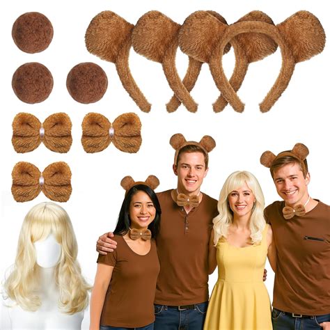 Suncalla 10 Pcs Halloween Goldie Locks Golden Hair Three