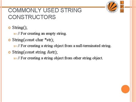 String Class And Its Objects Introduction A String