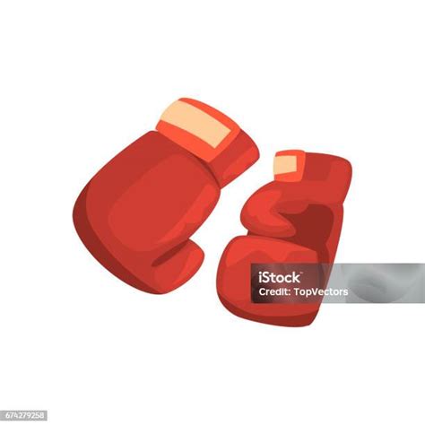 빨간 권투 장갑 스포츠 장비 다채로운 만화 벡터 일러스트 2명에 대한 스톡 벡터 아트 및 기타 이미지 2명 독일 만화