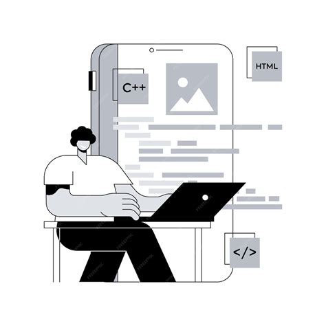 Premium Vector Mobile Application Development Abstract Concept Vector