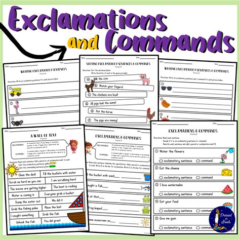 Sentences Handout Statements Questions Commands And Worksheets Library