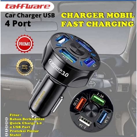 Jual Car Charger Mobil USB Port Adaptor Lighter Fast Charging W A Kota Tangerang