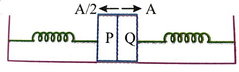 two identical blocks p and q have mass m each they are attached to two