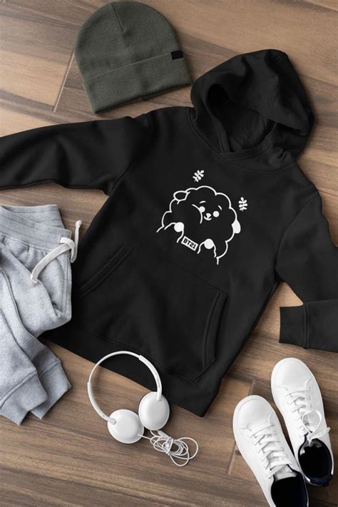 Bts Bt21 Rj Hoodie Vest Met Capuchon Kpop Fan Korea Army Zwart