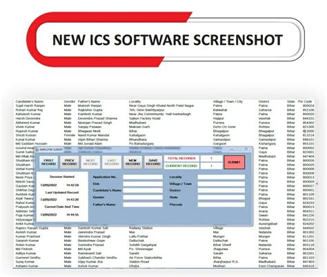 New Ics Form Filling Work