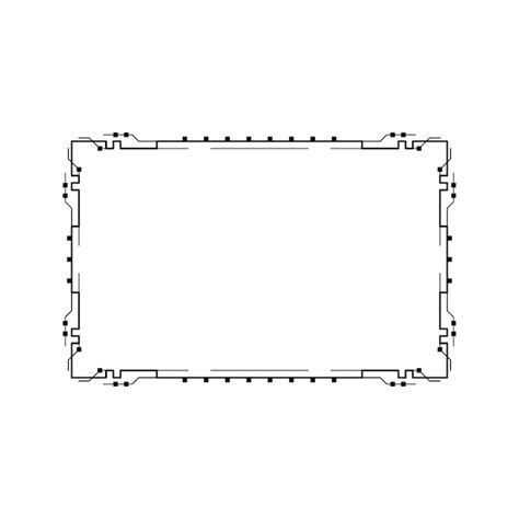 Premium Vector Abstract Black Simple Line Rectangular Frame Doodle Outline Element Vector