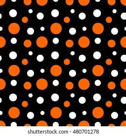 Black Orange Polka Dot Background